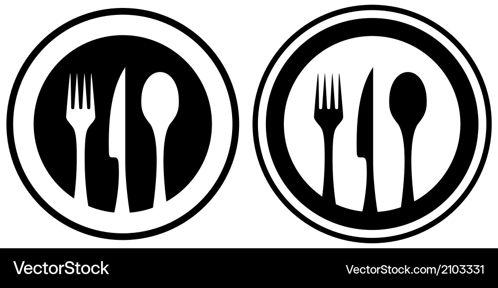 Set food icon with kitchen utensil Royalty Free Vector Image