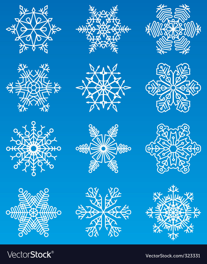 Snowflakes Royalty Free Vector Image - VectorStock