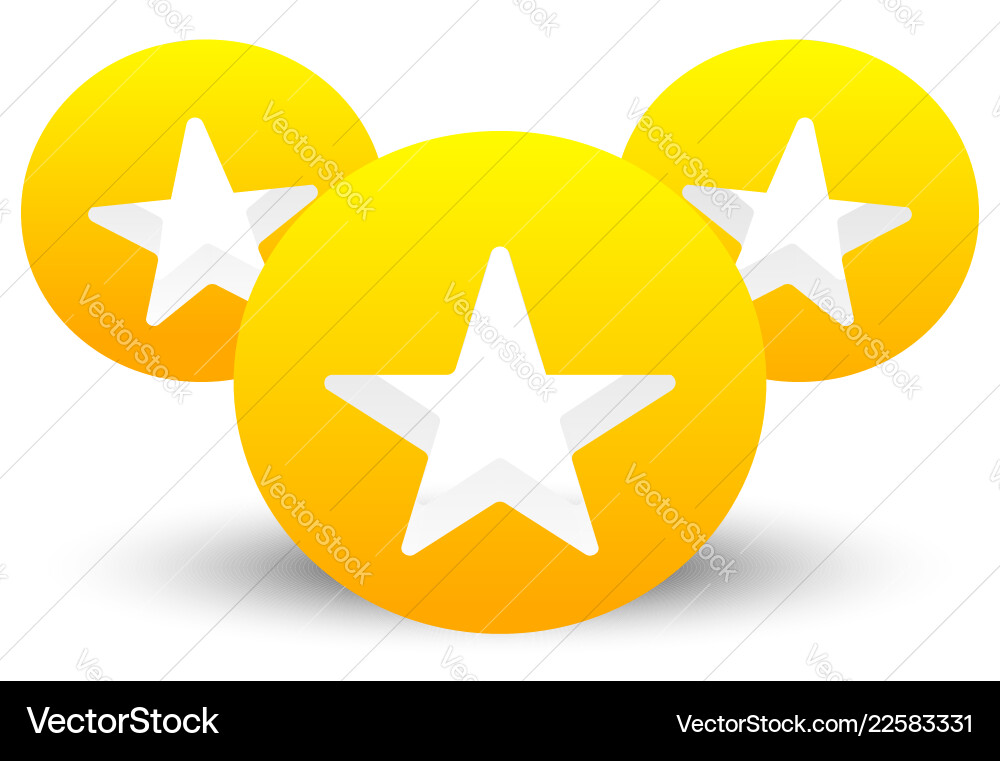 Star icon with composition 3 circles Royalty Free Vector