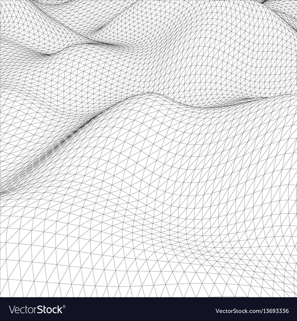 Abstract wire-frame grid Royalty Free Vector Image