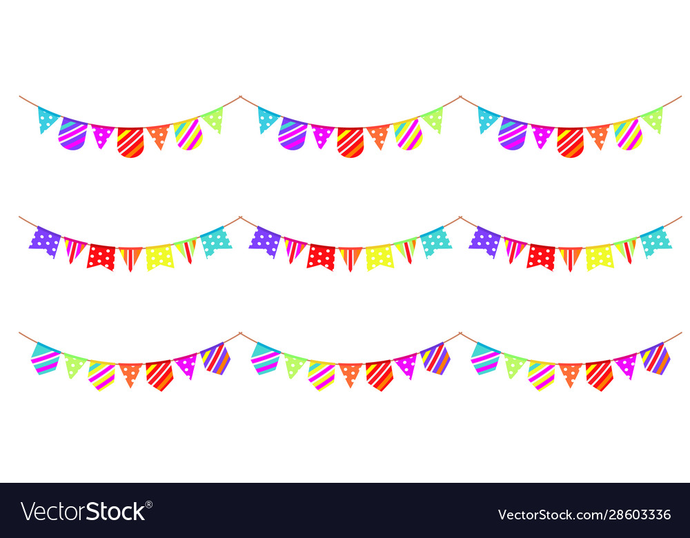 Colorful festival flag carnival Royalty Free Vector Image