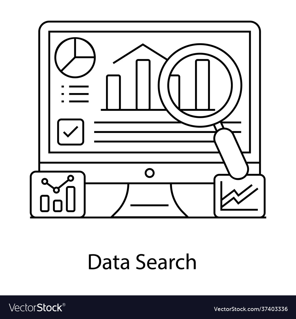 Data search Royalty Free Vector Image - VectorStock