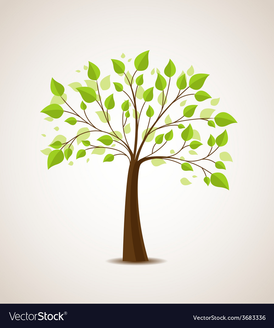 Green tree Royalty Free Vector Image - VectorStock