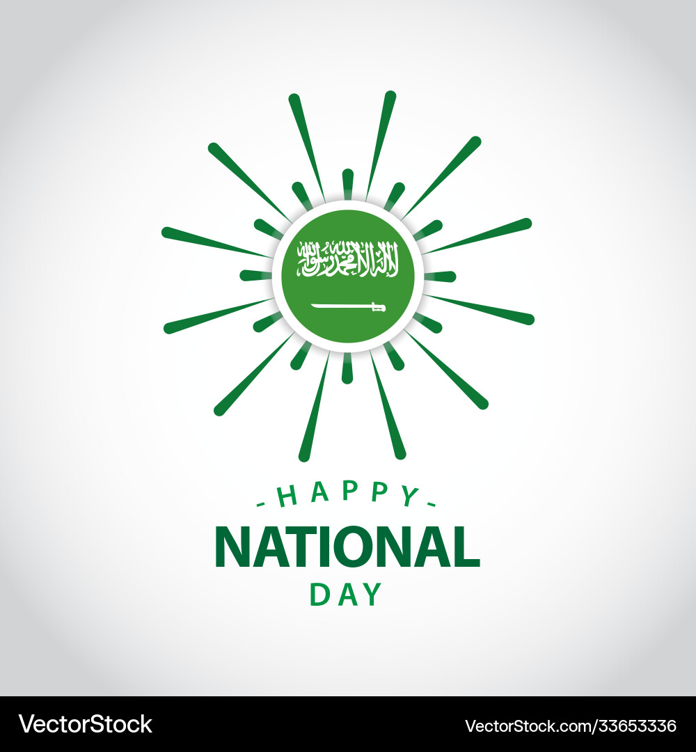 Happy saudi arabia national day template design Vector Image