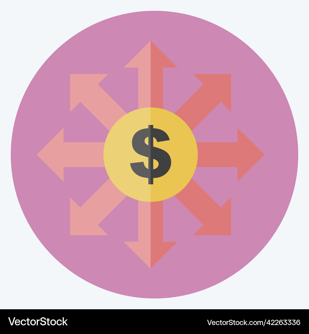 Icon funding suitable for community symbol flat Vector Image