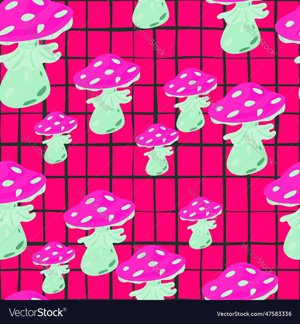 Magical magic fly agaric seamless pattern Vector Image