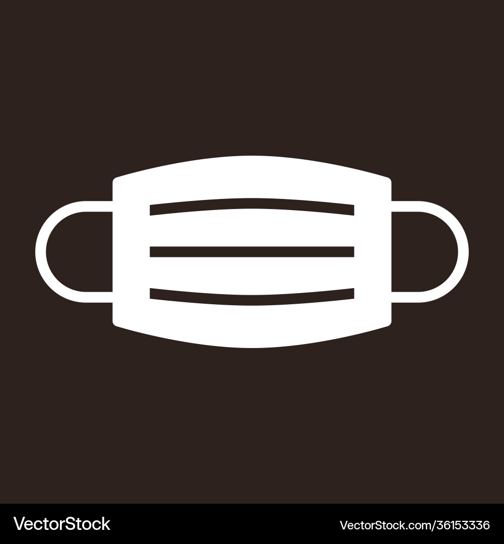 Medical protective mask icon face protection Vector Image
