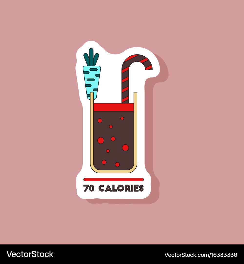 Paper sticker on stylish background carrot Vector Image