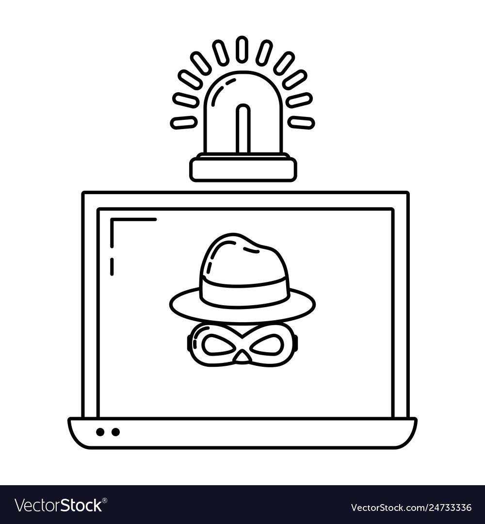 Security system cartoon Royalty Free Vector Image