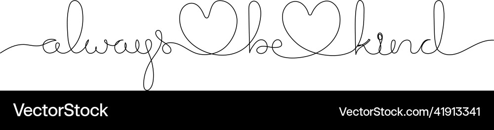 Always be kind quote with handdrawn lettering Vector Image