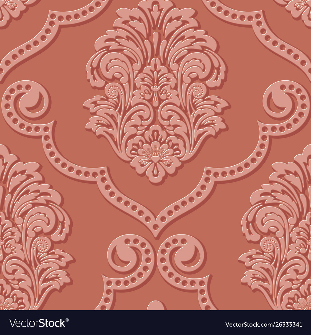 Damask seamless pattern element classical Vector Image