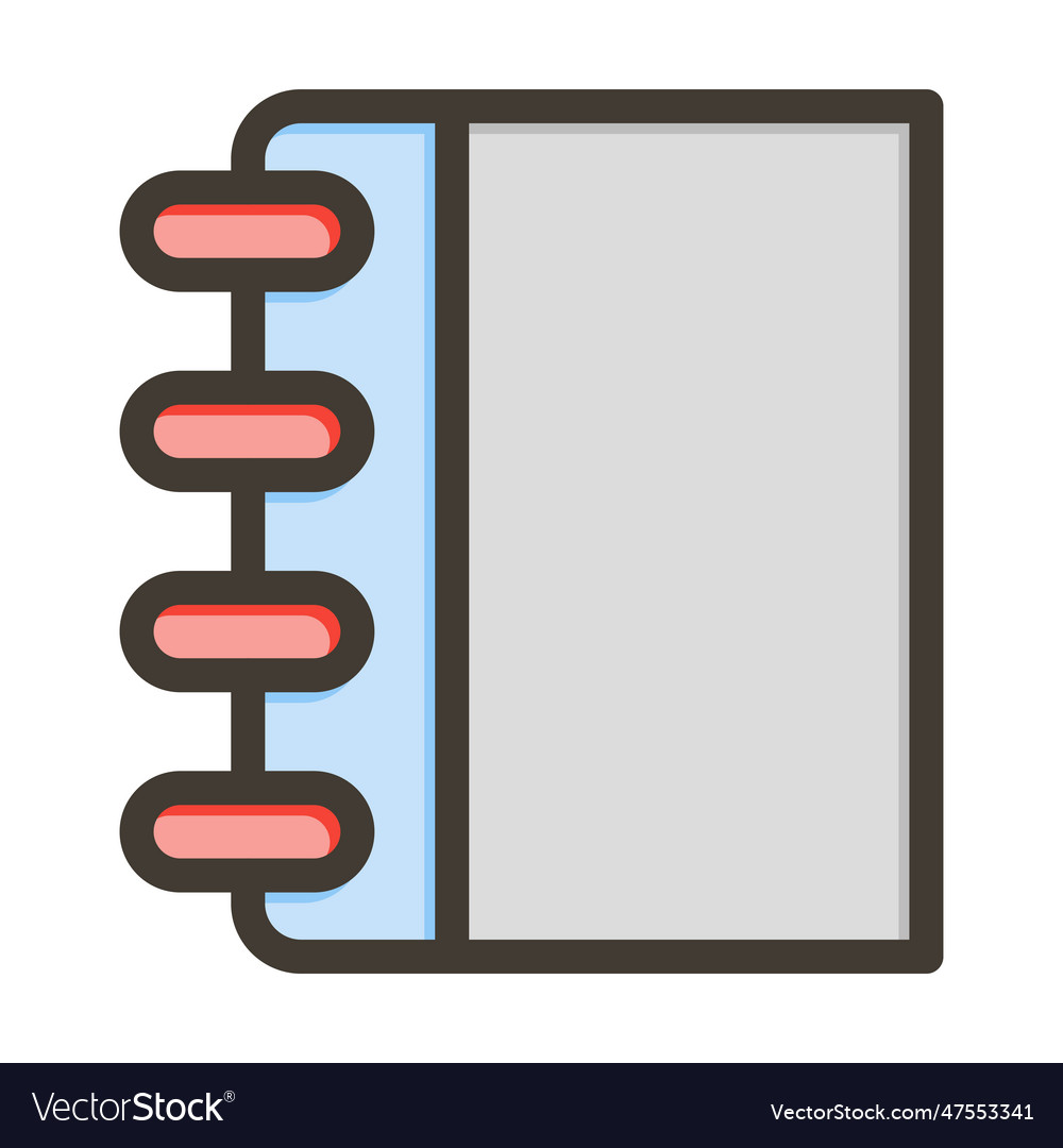 File thick line filled colors for personal Vector Image