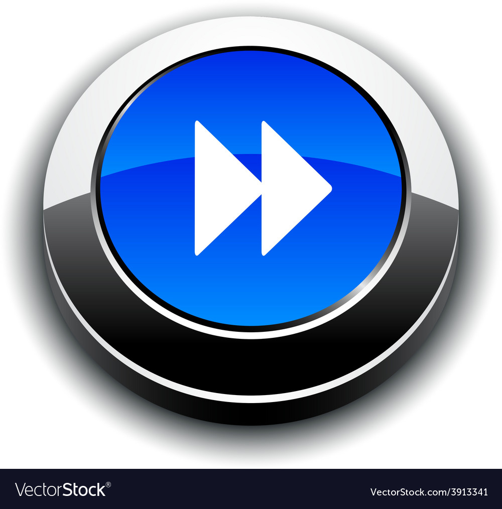 Forward 3d round button Royalty Free Vector Image
