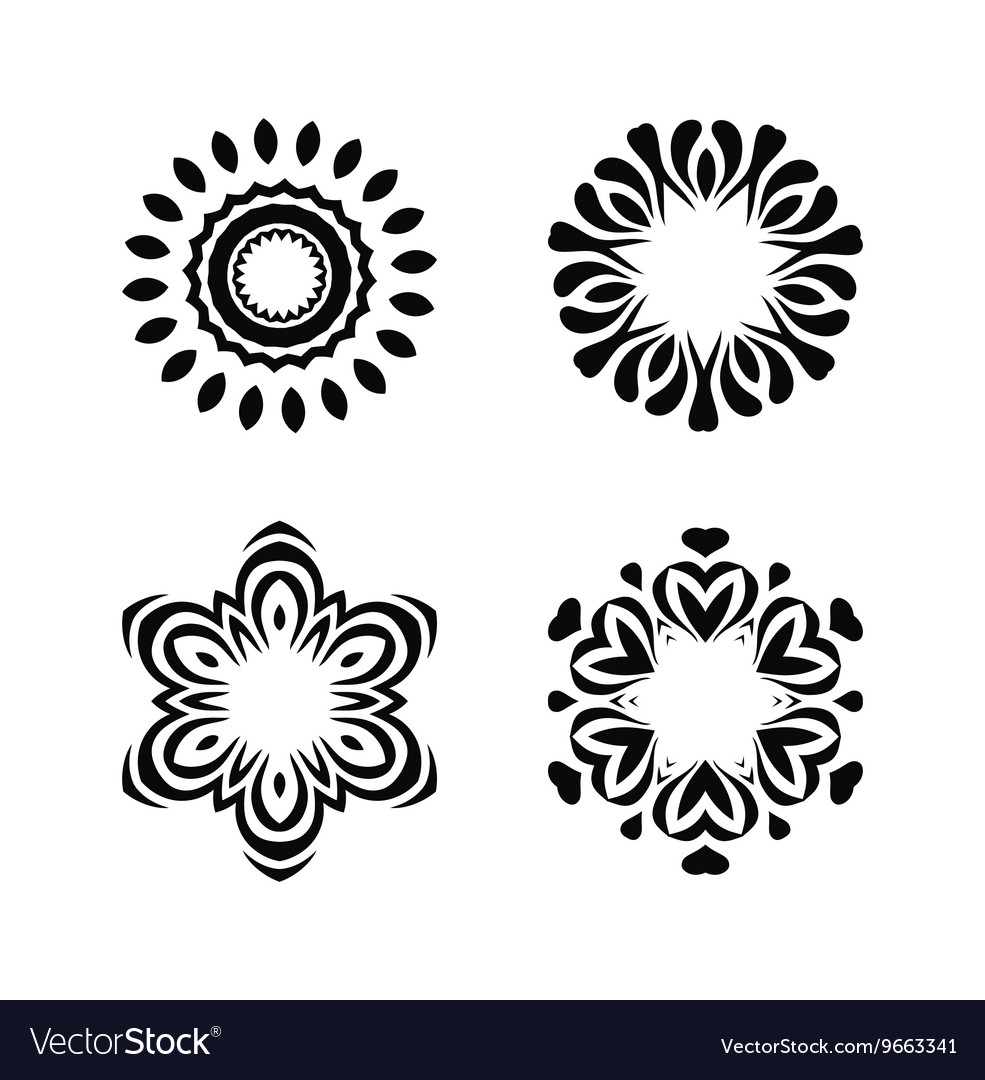Oriental pattern set Royalty Free Vector Image