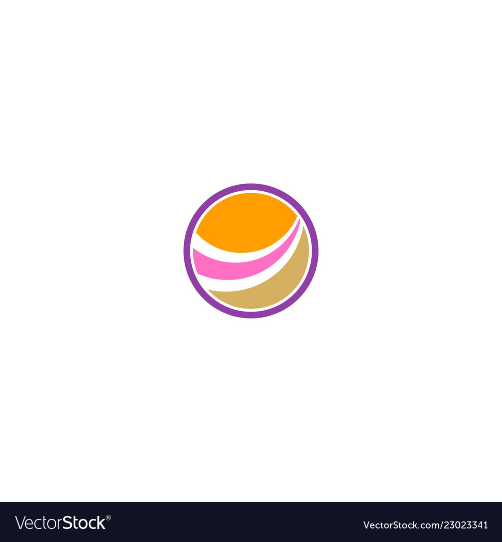 Round abstract loop colored logo Royalty Free Vector Image