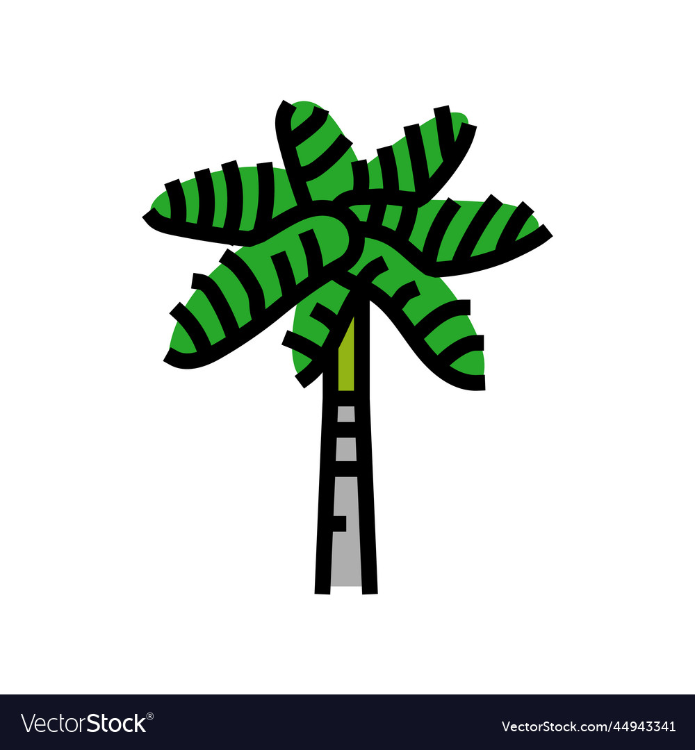 Royal palm tree color icon Royalty Free Vector Image Royal palm tree color icon Royalty Free Vector Image