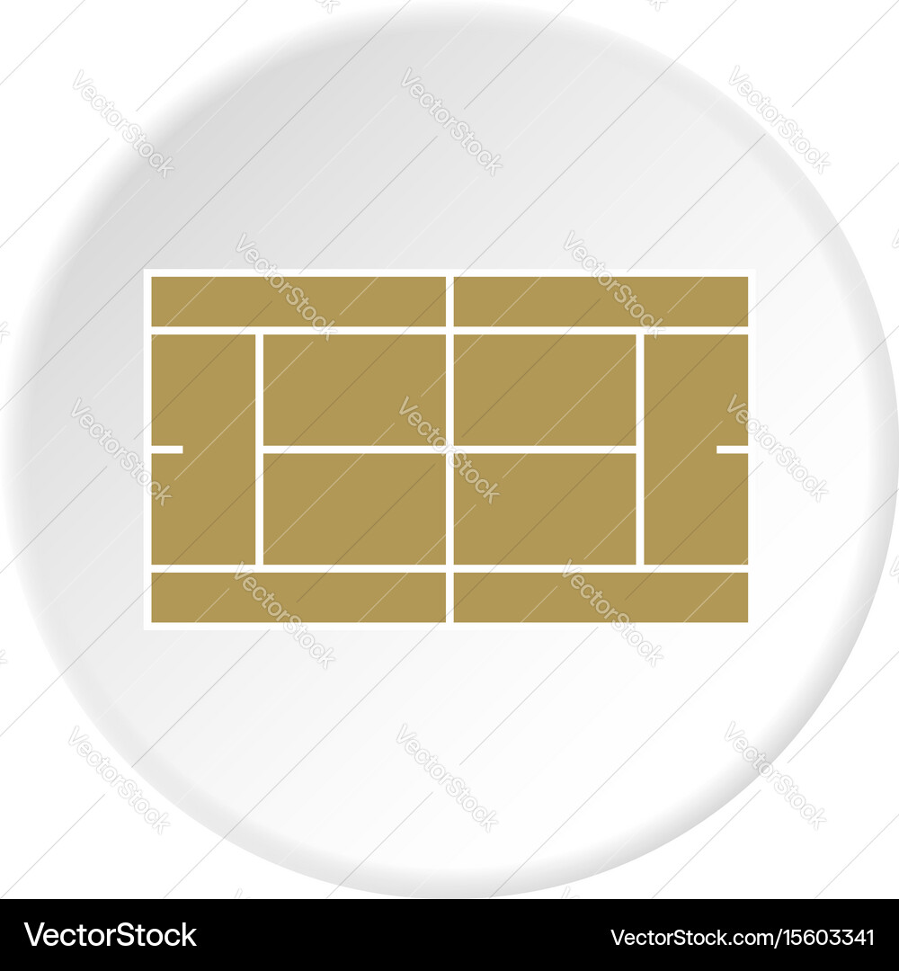 Tennis court icon circle Royalty Free Vector Image