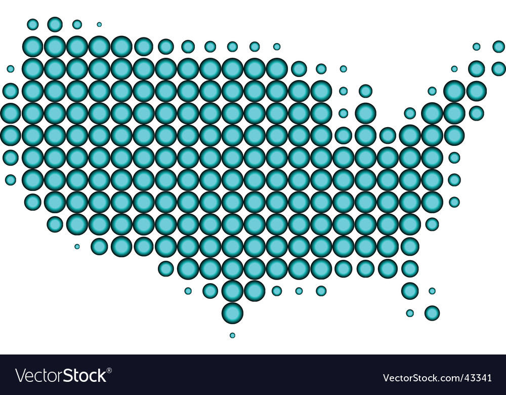 Usa map Royalty Free Vector Image - VectorStock