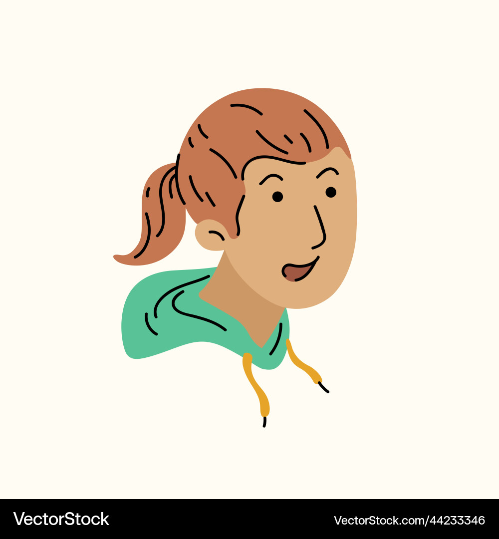 A man s head male close-up minimalistic Royalty Free Vector