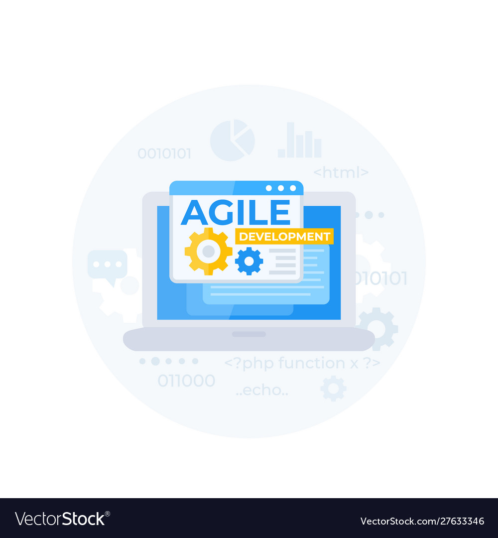 Agile development programming Royalty Free Vector Image