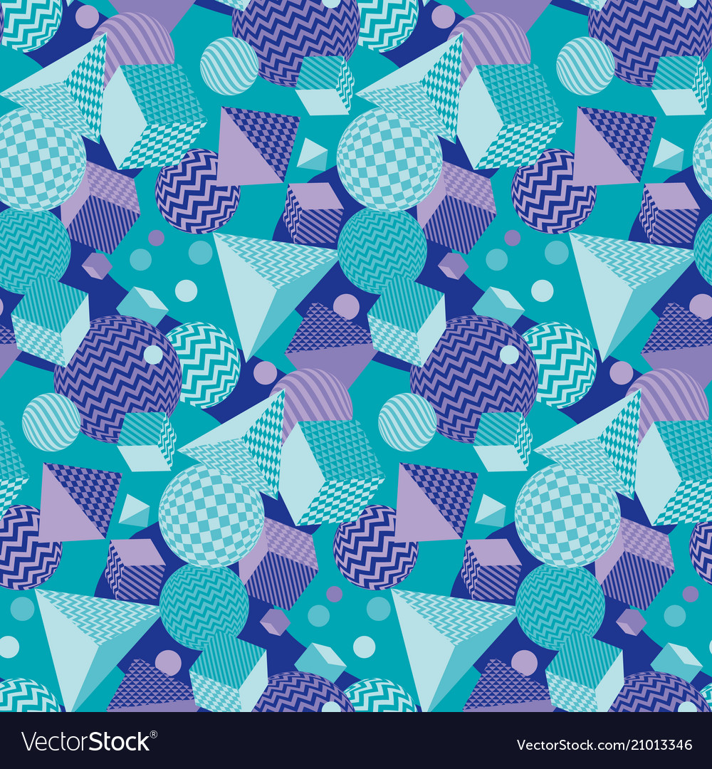 Chaotic geometric seamless pattern Royalty Free Vector Image