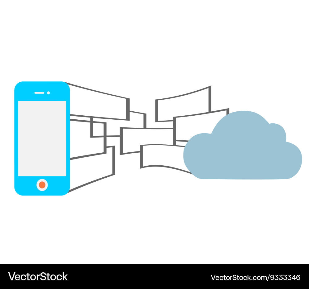 Cloud phone Royalty Free Vector Image - VectorStock