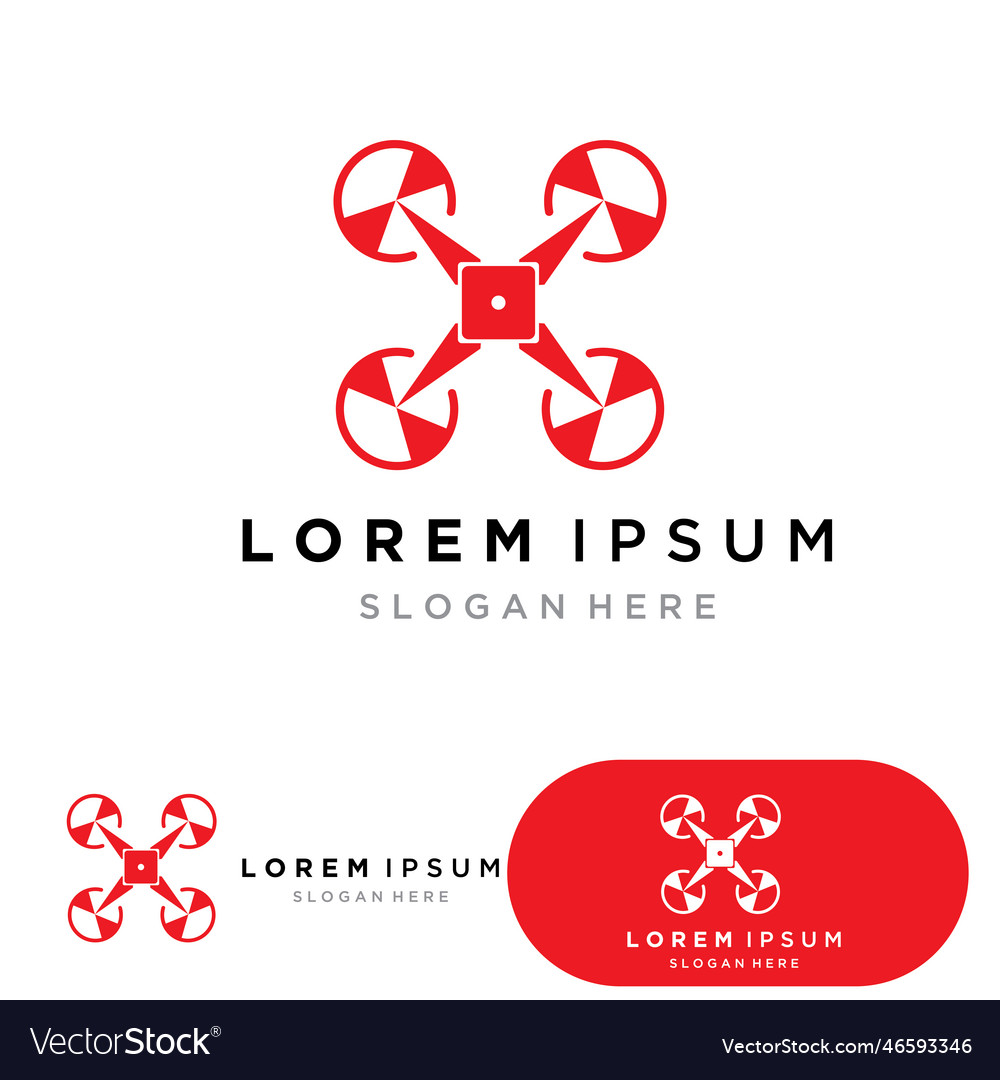 Drone logo icon design Royalty Free Vector Image Drone logo icon design Royalty Free Vector Image