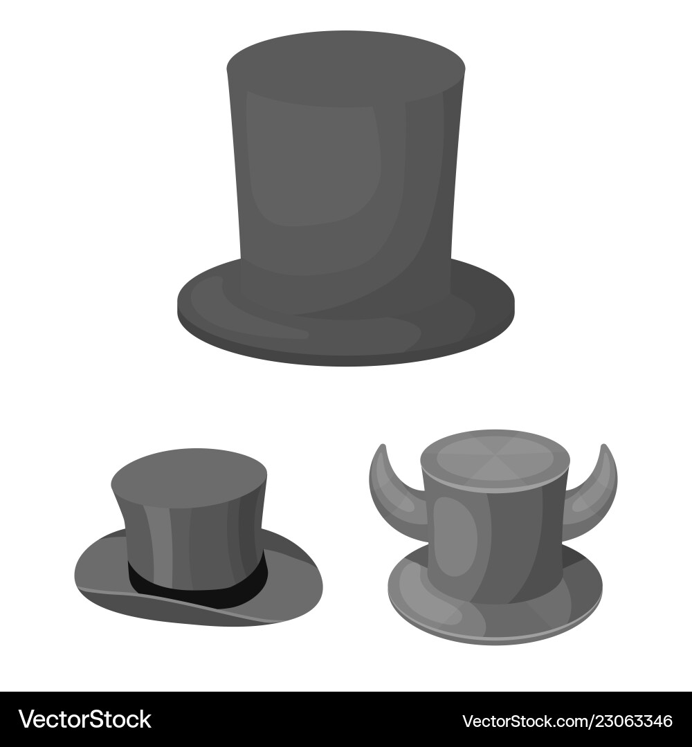 Isolated object of hat and derby logo set Vector Image