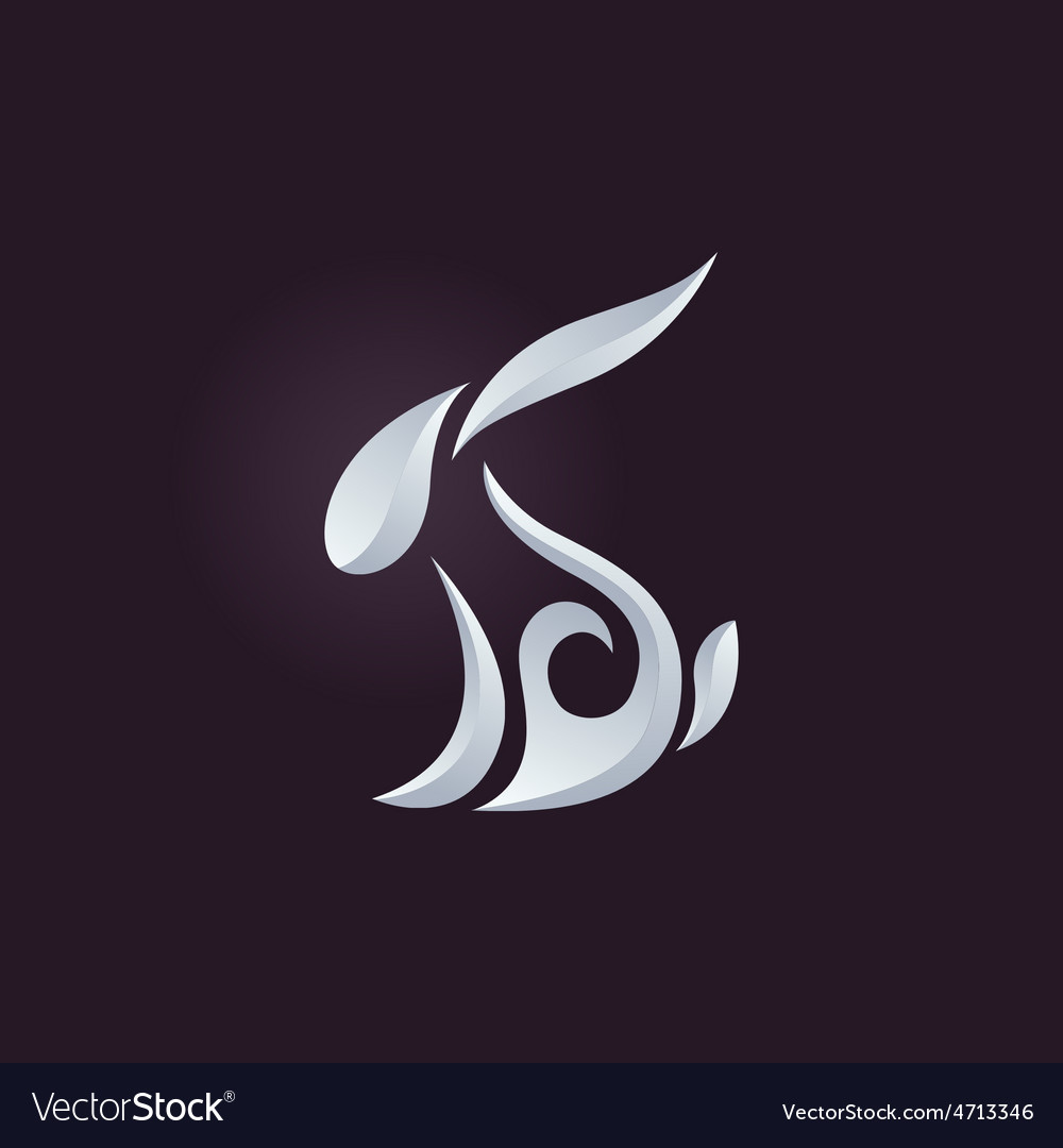 Rabbit logo Royalty Free Vector Image - VectorStock