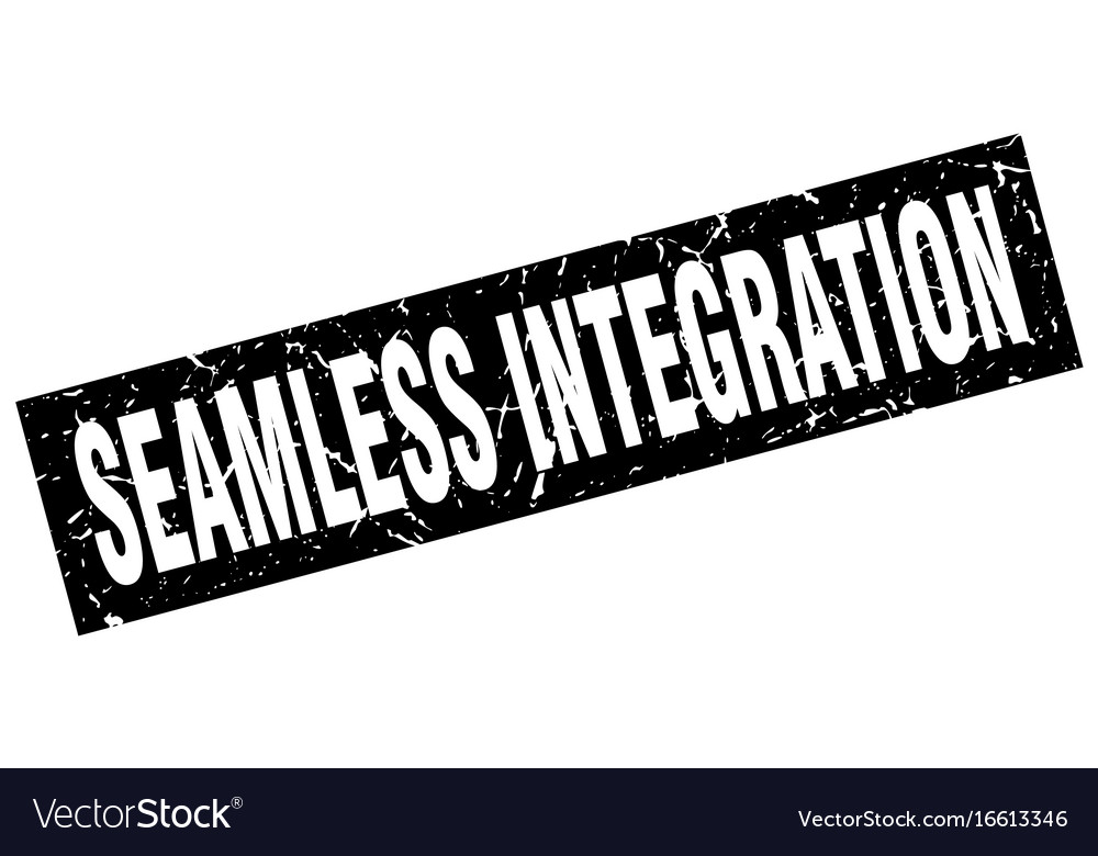 Square grunge black seamless integration stamp Vector Image