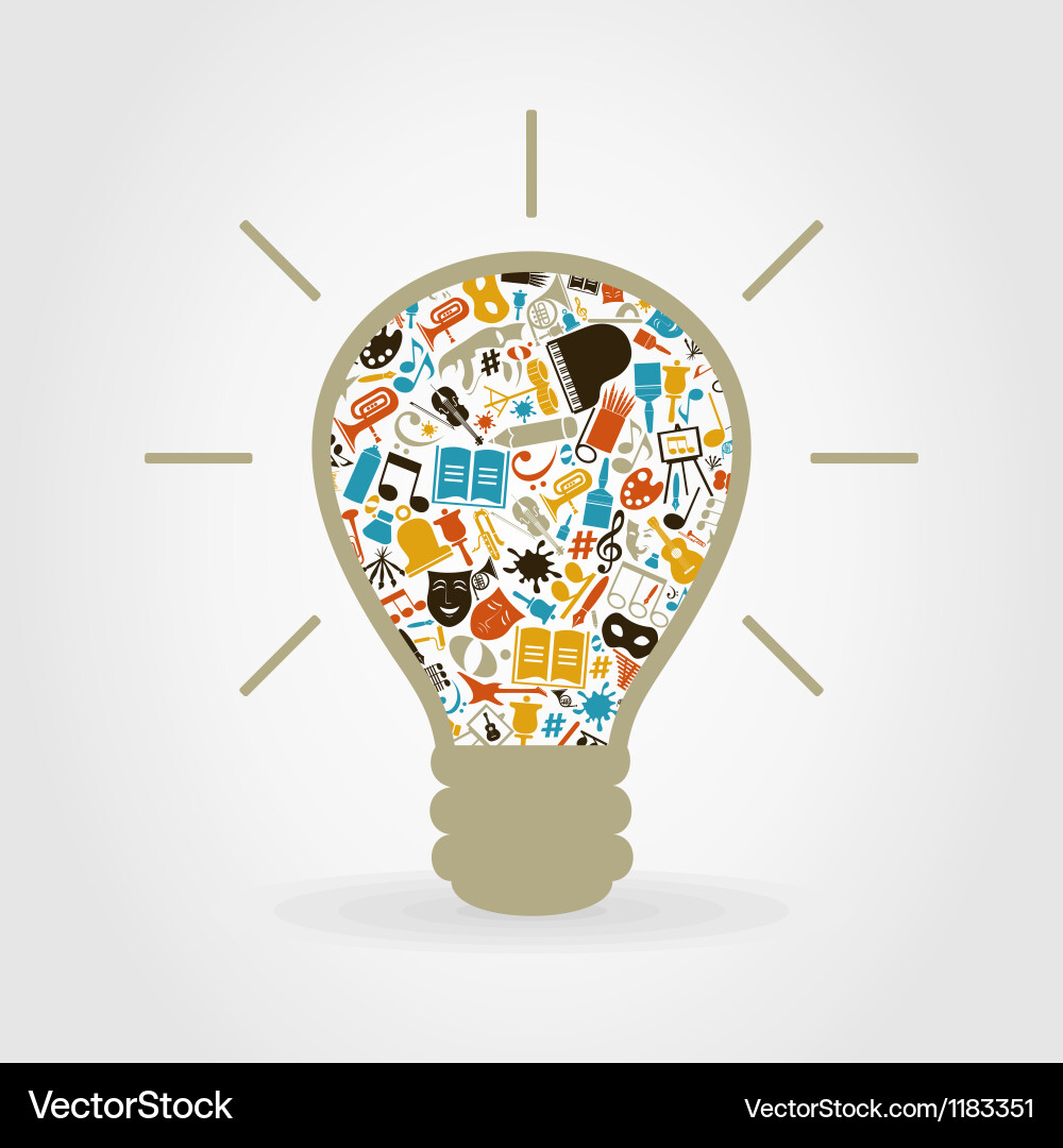 Art a bulb Royalty Free Vector Image - VectorStock
