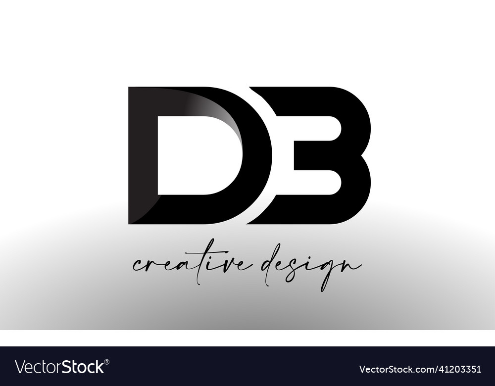 Db letter logo design with elegant minimalist Vector Image
