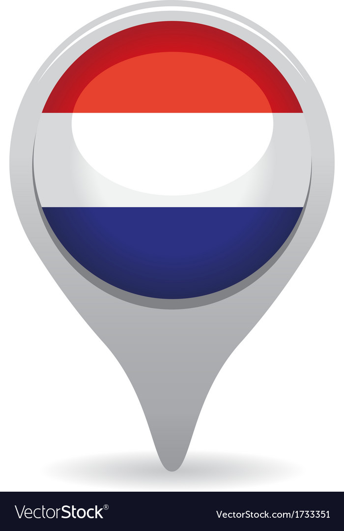 Dutch flag pointer Royalty Free Vector Image - VectorStock