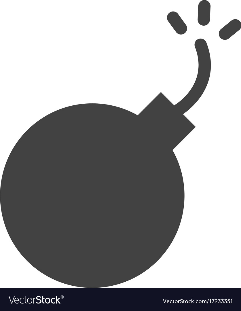 Exploding cannon ball Royalty Free Vector Image