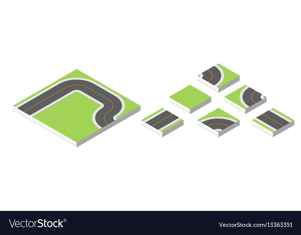 Isometric road eps 10 Royalty Free Vector Image Isometric road eps 10 Royalty Free Vector Image