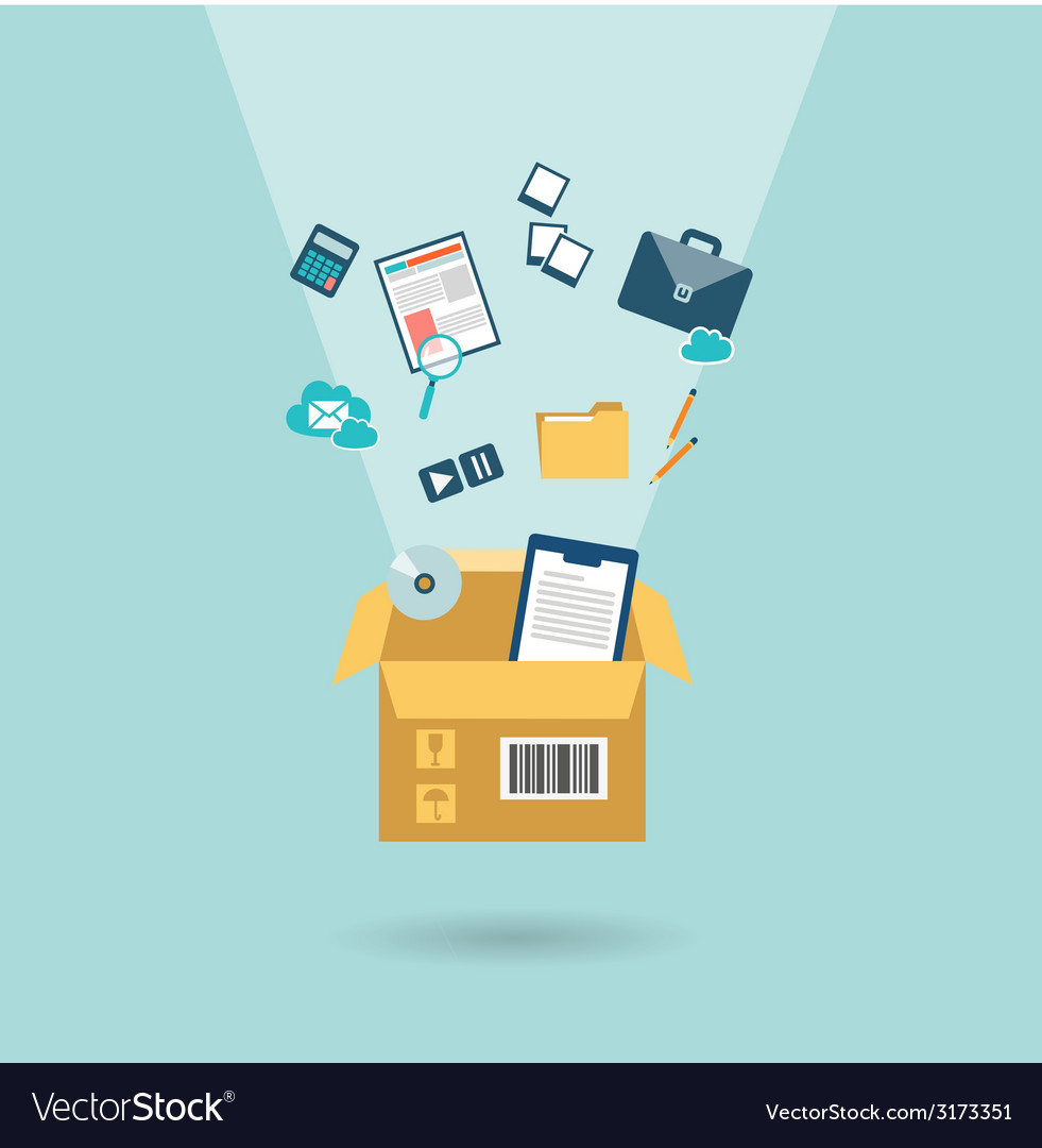 Office relocation icon Royalty Free Vector Image