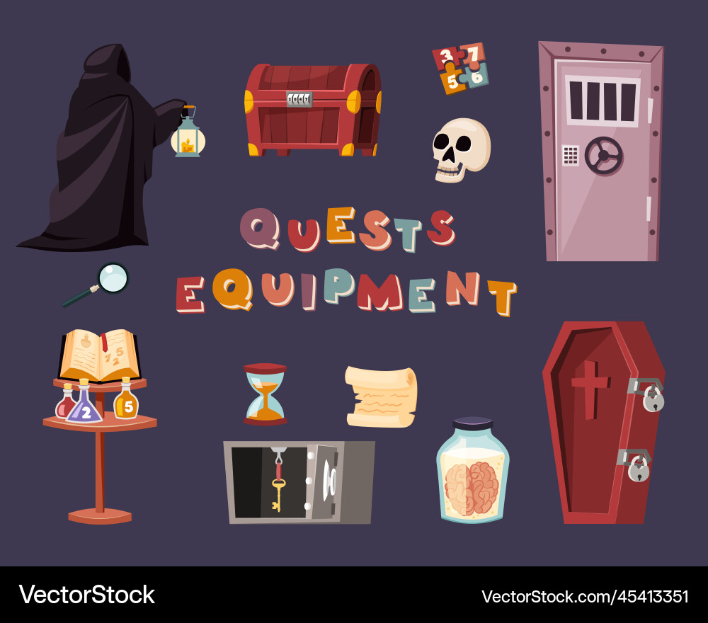 Quest room mind game escape from with secret Vector Image