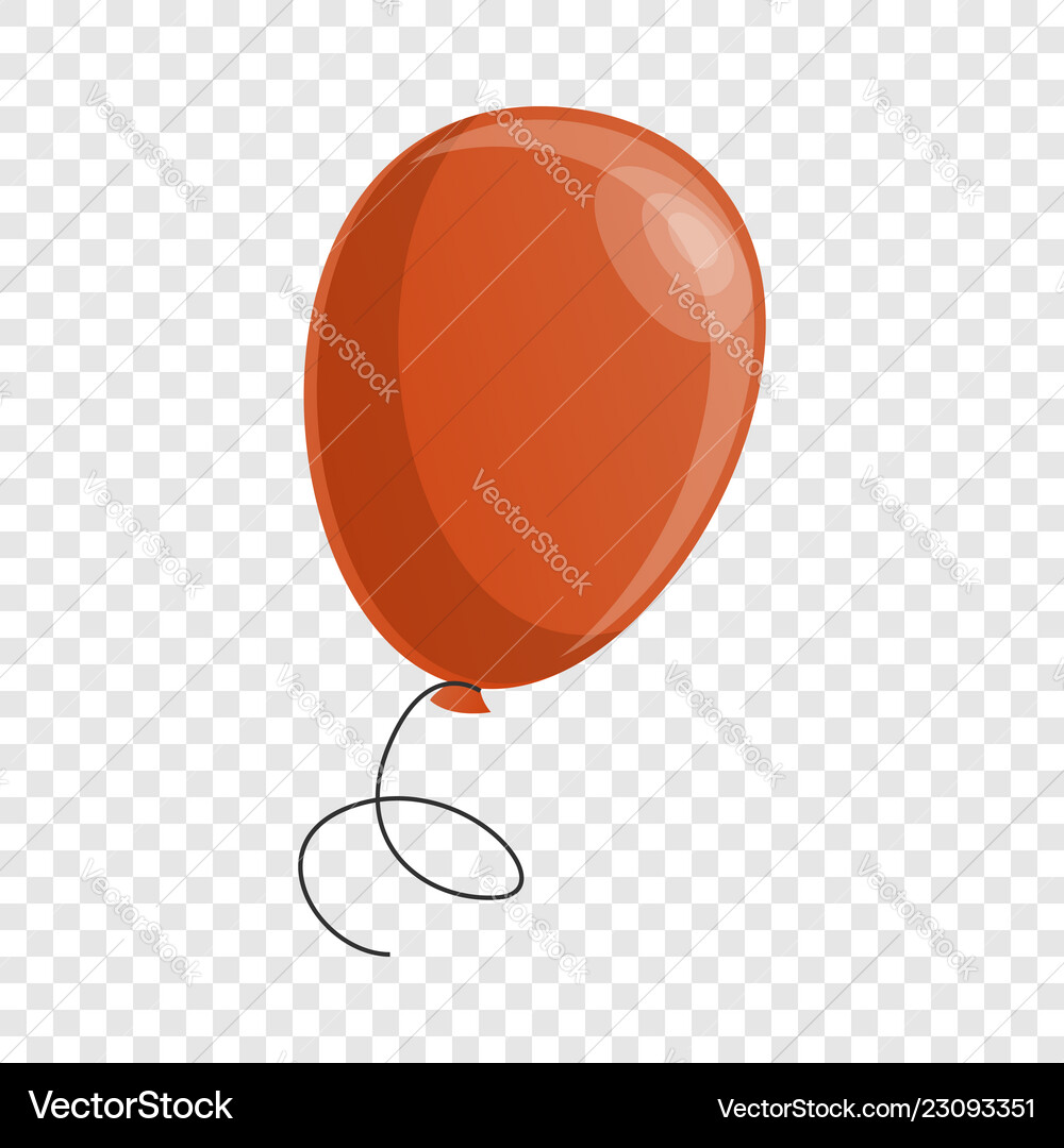 Red balloon icon cartoon style Royalty Free Vector Image