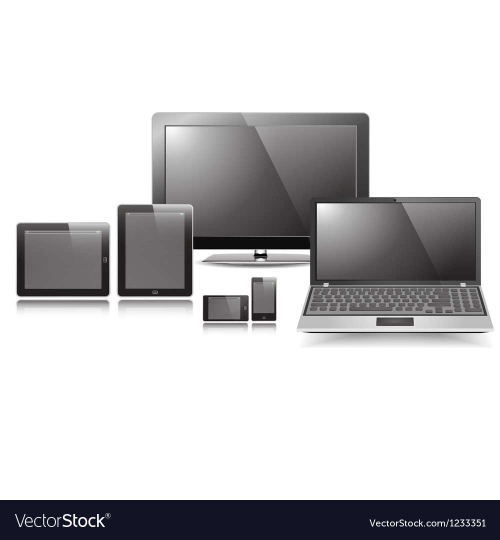 Responsive display set Royalty Free Vector Image