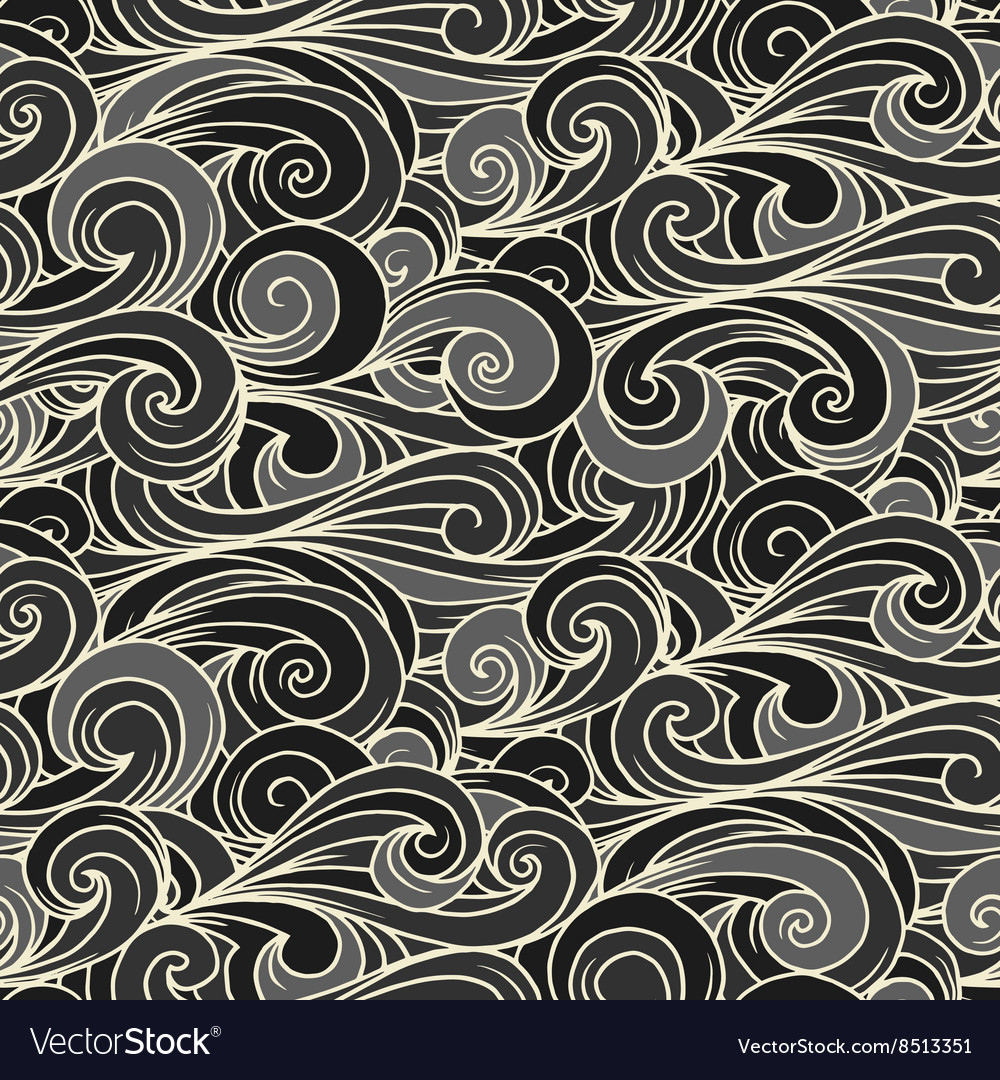 Seamless hand-drawn pattern Royalty Free Vector Image