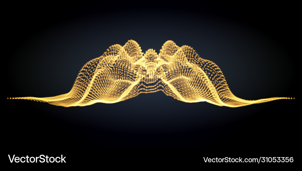 Abstract digital signal with flowing particles Vector Image