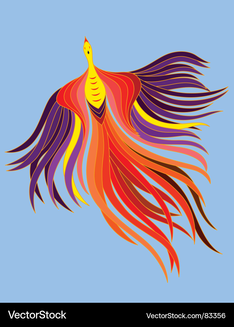Flying phoenix Royalty Free Vector Image - VectorStock