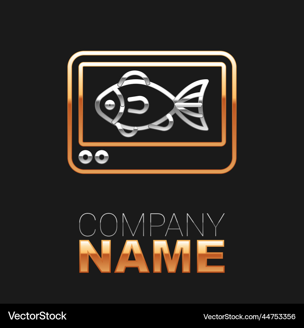 Line fish finder echo sounder icon isolated Vector Image