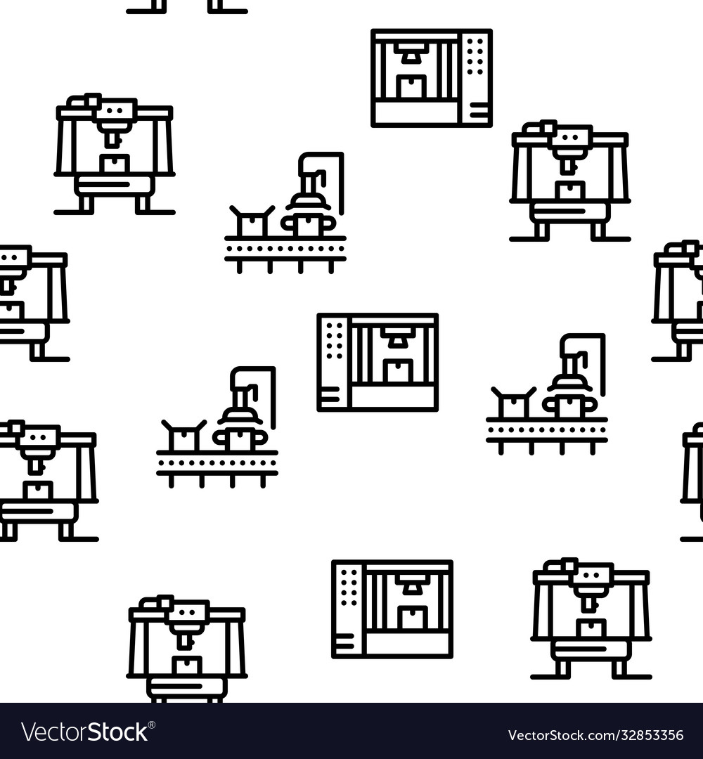 Manufacturing process seamless pattern Royalty Free Vector