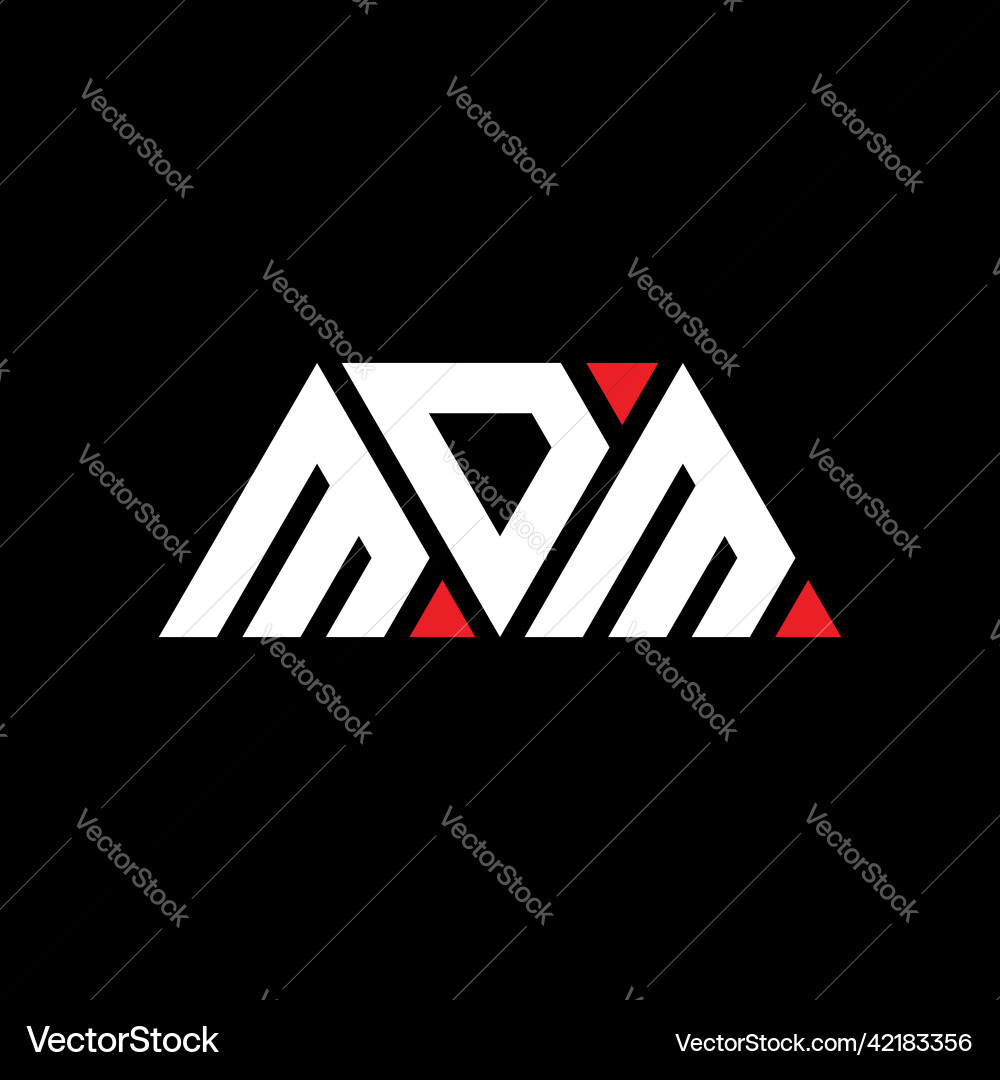 Mdm triangle letter logo design Royalty Free Vector Image