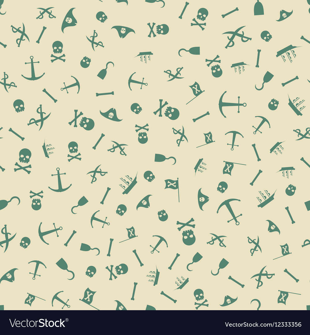 Pirate seamless pattern background Royalty Free Vector Image
