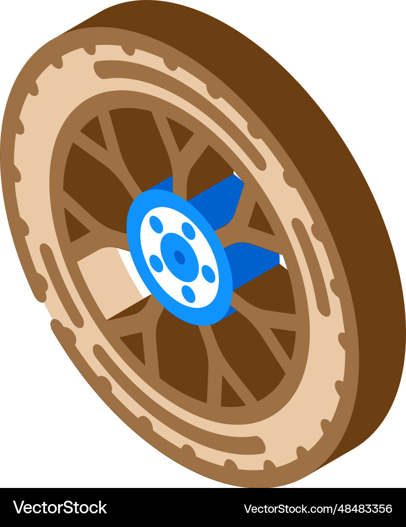 Racing tires vehicle auto isometric icon Vector Image