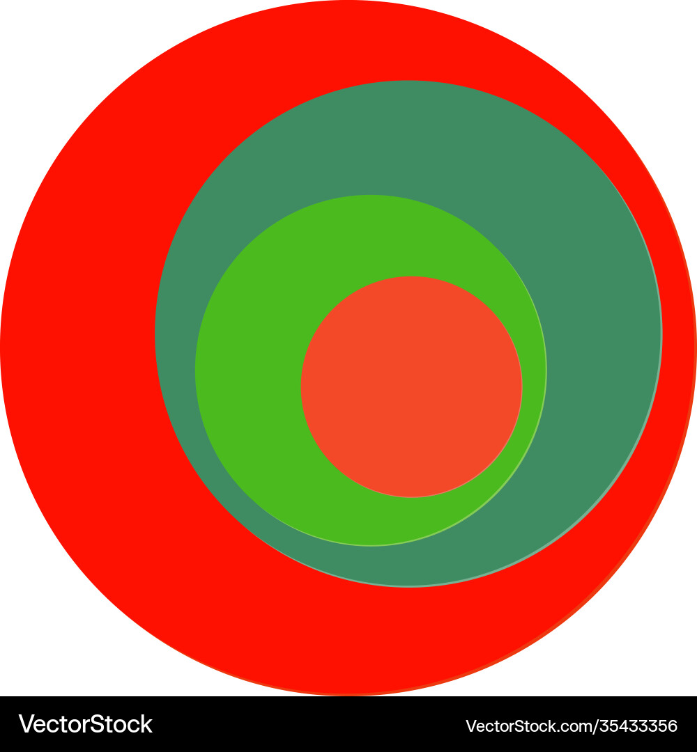 Round palette four colors on a white Royalty Free Vector