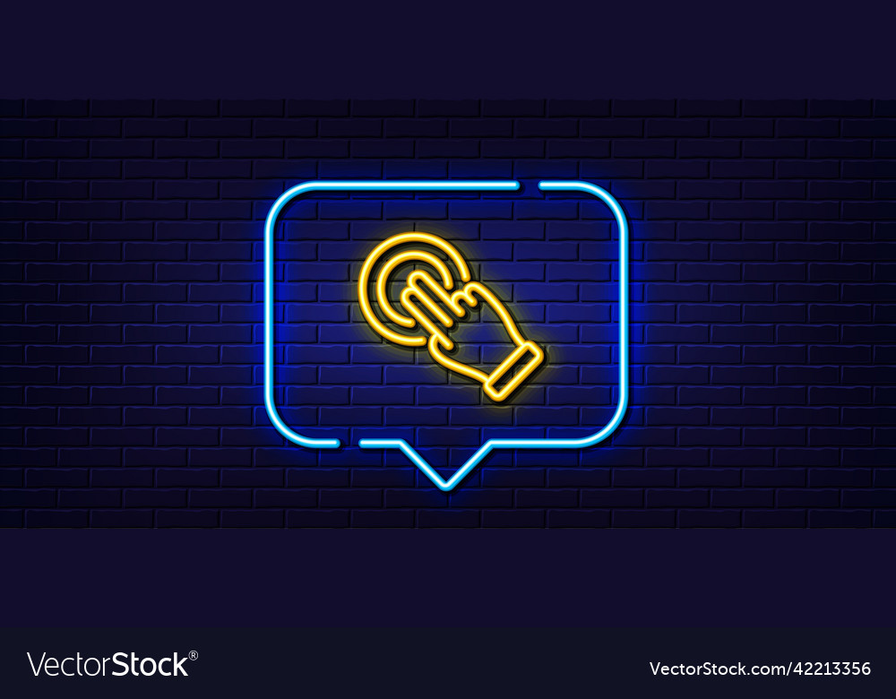Touchscreen gesture line icon click hand sign Vector Image Touchscreen gesture line icon click hand sign Vector Image