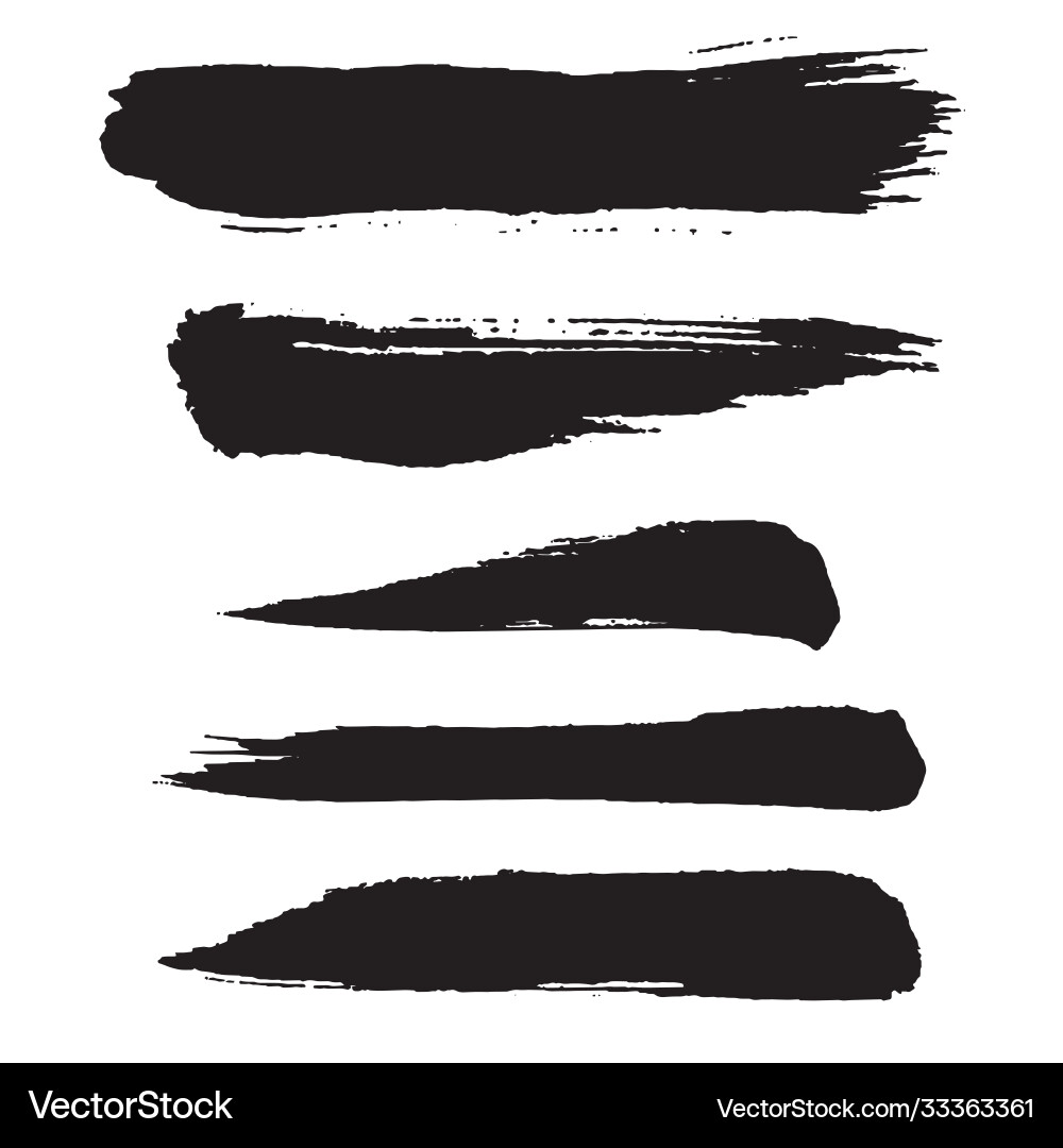 Abstract ink design brush collection emotional art